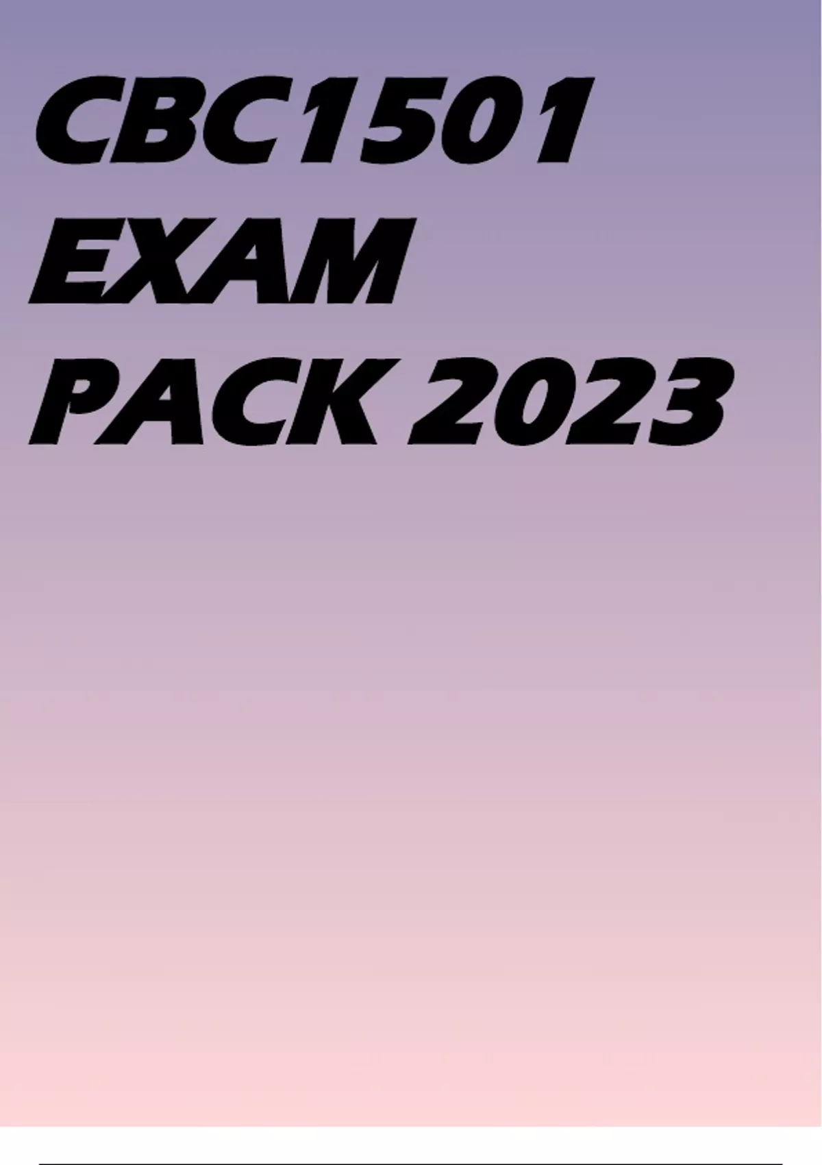CBC1501 EXAM PACK 2023 - Communication in Business Contexts (CBC1501) - Stuvia SA