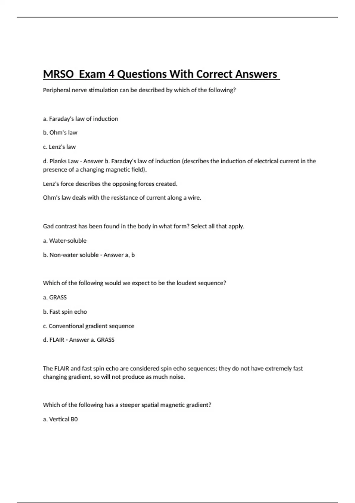 MRSO Exam Package Deal - Stuvia US