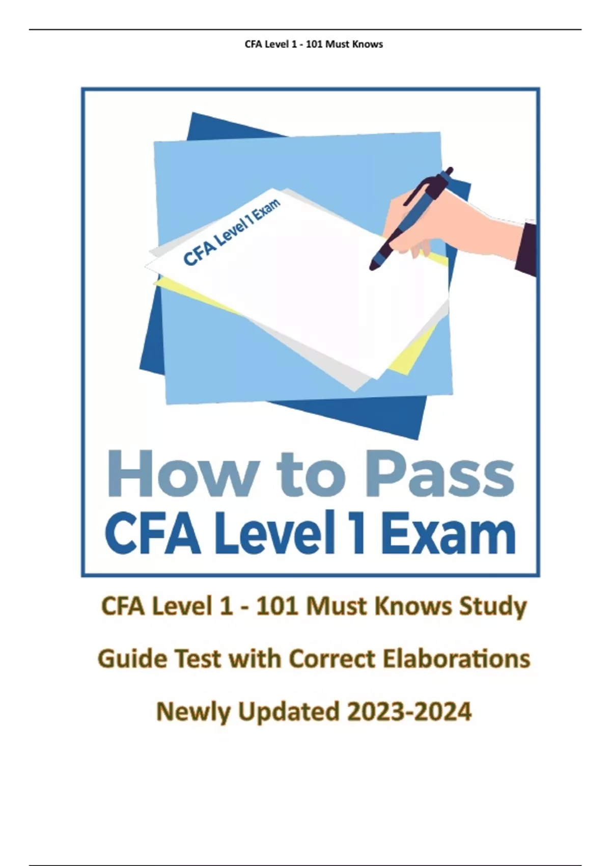 CFA Level 1 - 101 Must Knows / CFA Level II – Stats / CFA Level 3 & More All Updated 2023 ...