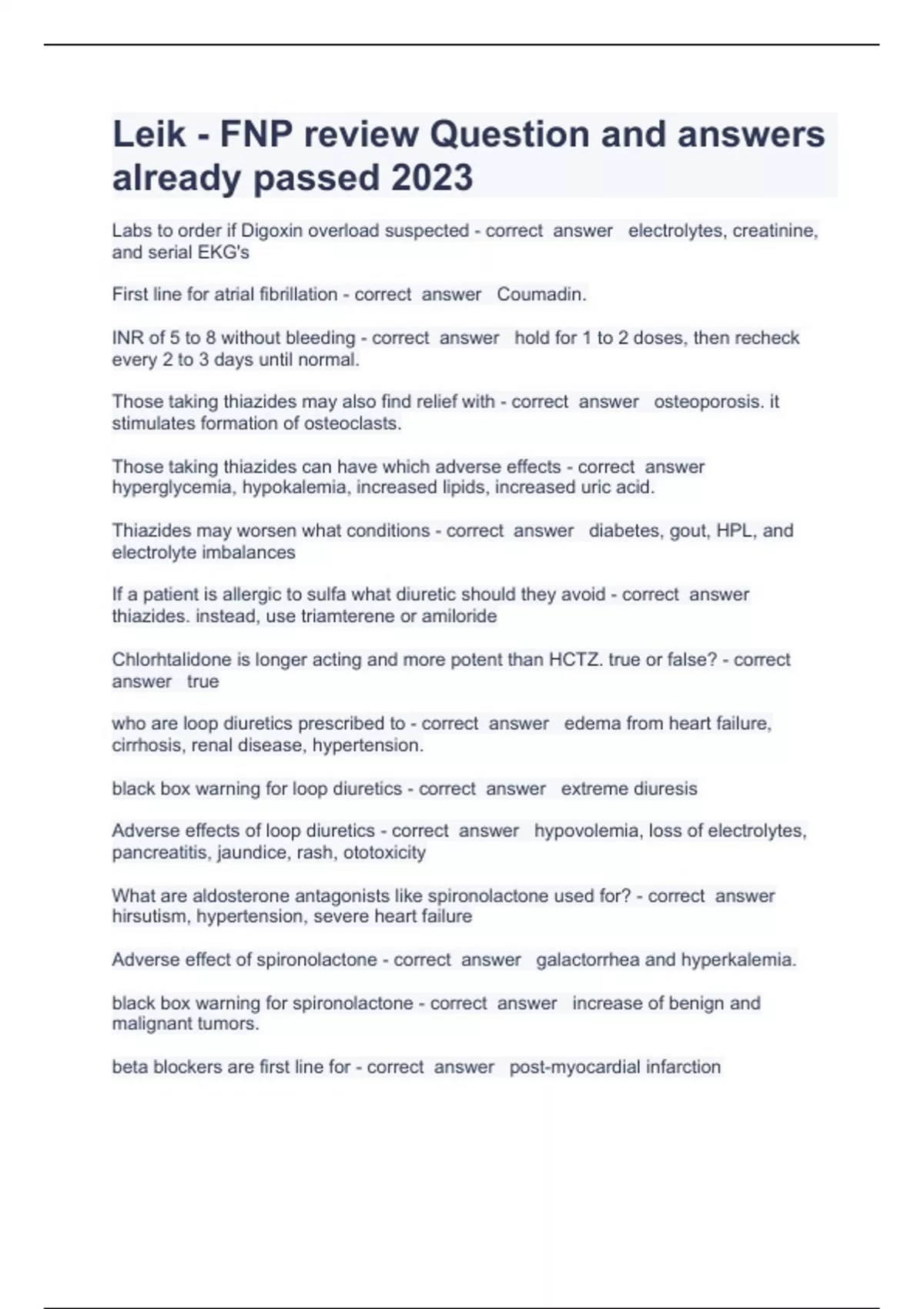 Leik7 Question and answers 100% correct 2023 - LEIK - Stuvia US