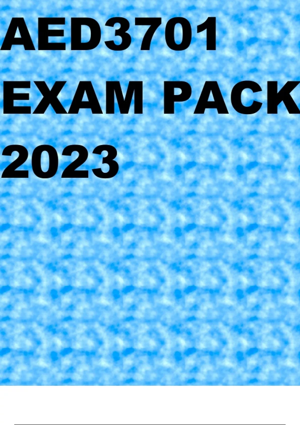 AED3701 EXAM PACK 2023 - AED3701 - Stuvia SA