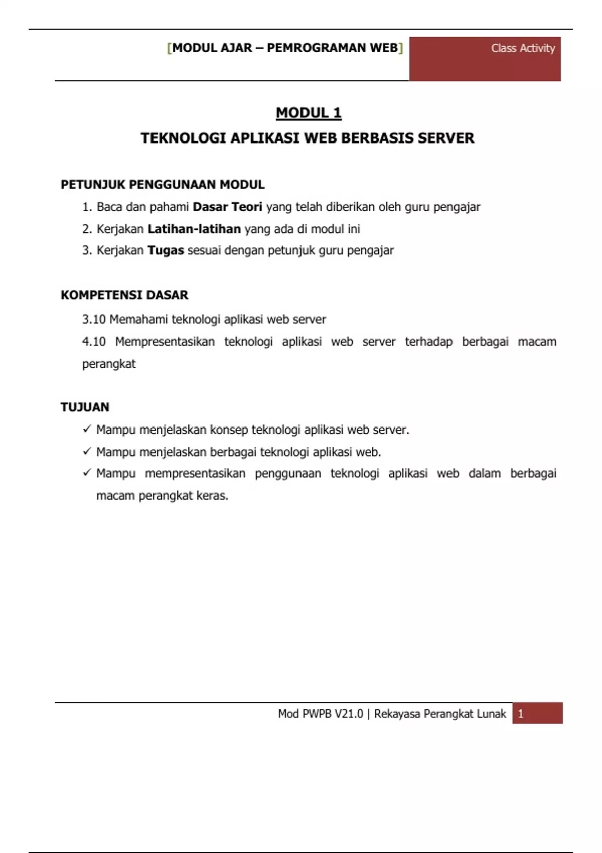Catatan kelas Pemrograman Web - Stuvia US