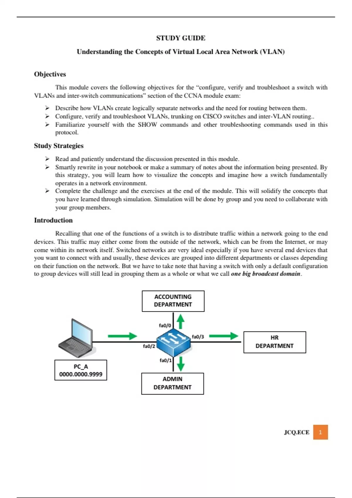 Introduction to Networking - Virtual Local Area Network - (PECEC3) - Stuvia US