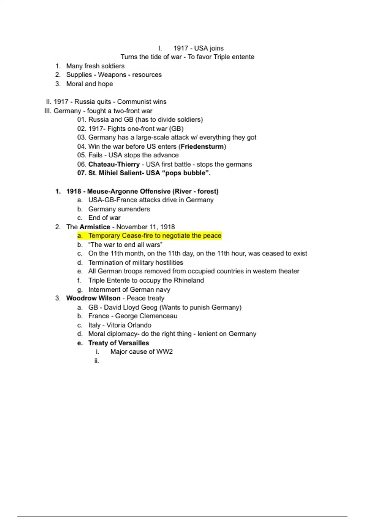 U.S. History Class Notes - - Stuvia US