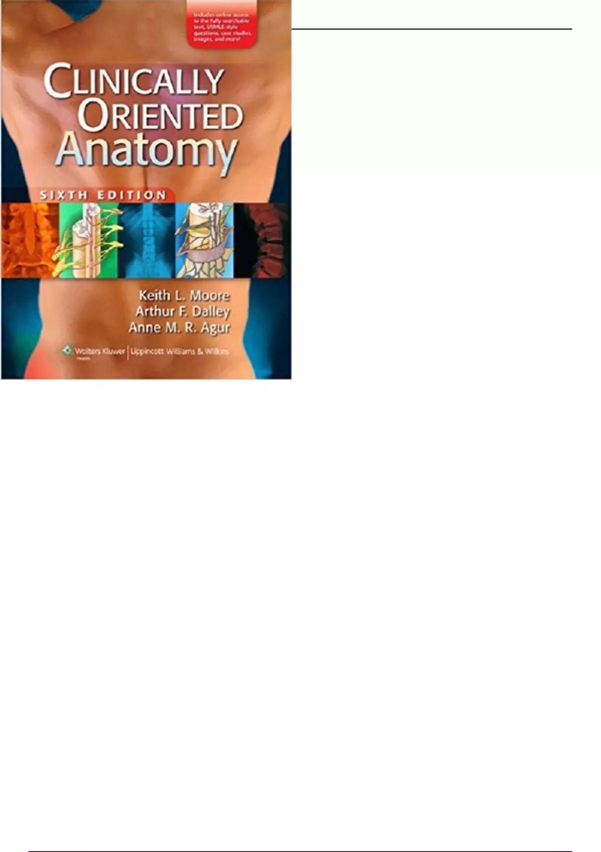 Clinically Oriented Anatomy 6th Edition Moore Agur Dalley