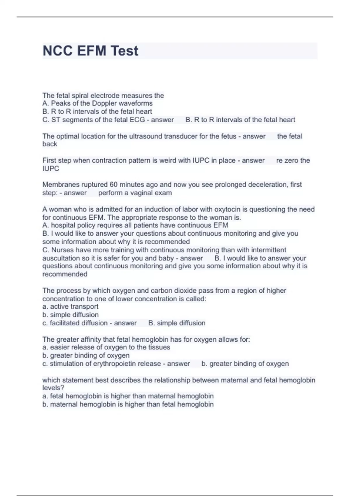 NCC EFM Test Questions with correct Answers 2023 - Ncc efm - Stuvia US