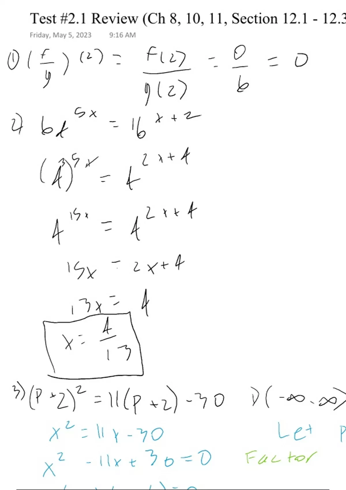 Class Notes MATH 96 Intermediate Algebra and Geometry - Stuvia US