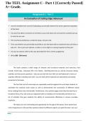 The TEFL ACADEMY Assignment C - Part 1 [Correctly Passed] A+ Grade ...