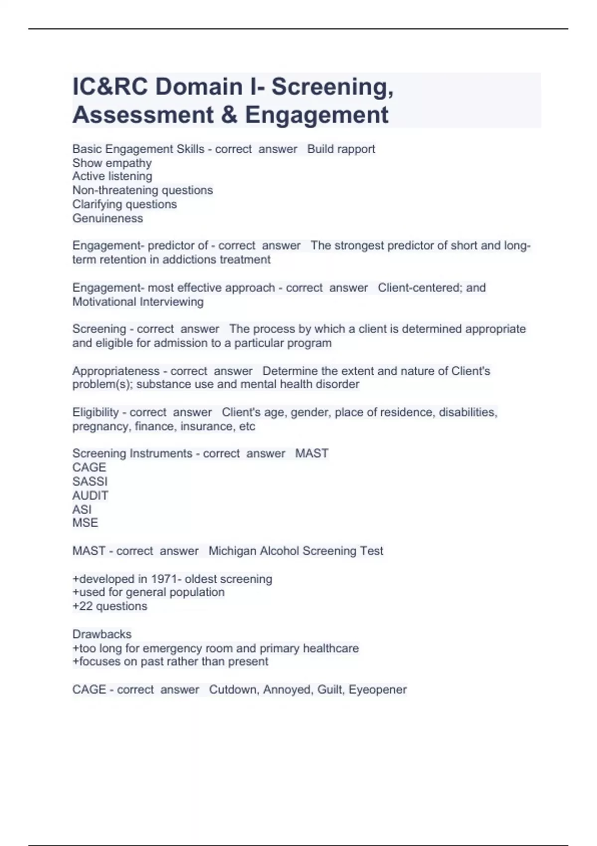 IC Question and answers correctly solved 2023/2024 - ICRC - Stuvia UK