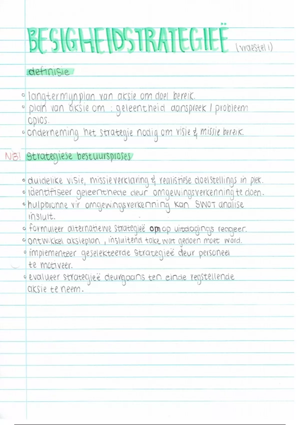 Summary Besigheidstrategieë Opsomming Graad 12 Besigheidstudies ...
