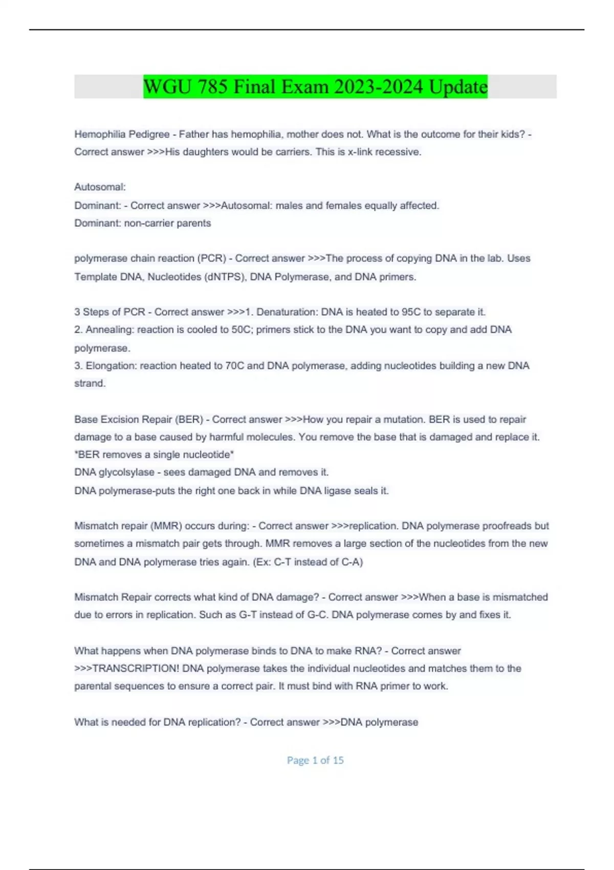 WGU 785 Final Exam Update - CIDESCO Facial - Stuvia US