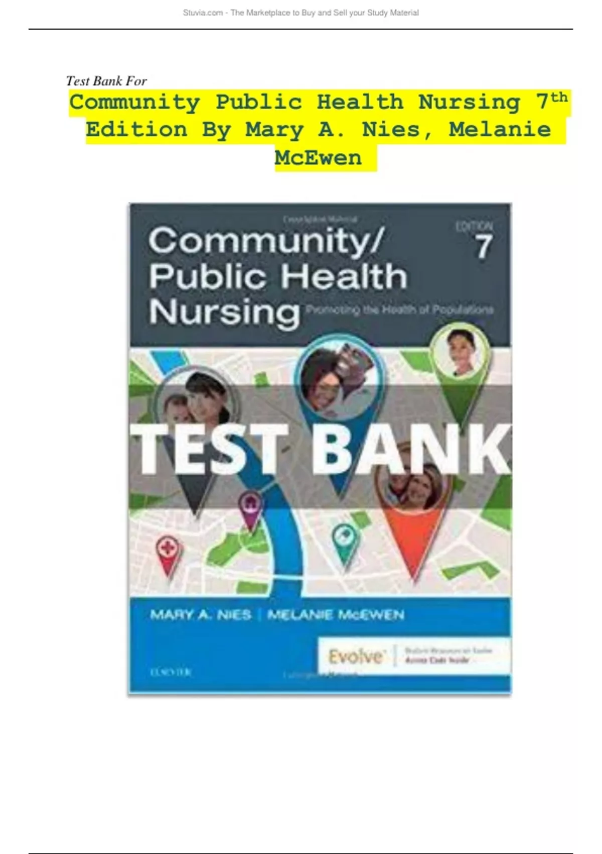 Test Bank For Community Public Health Nursing 7th Editionby Mary A ...