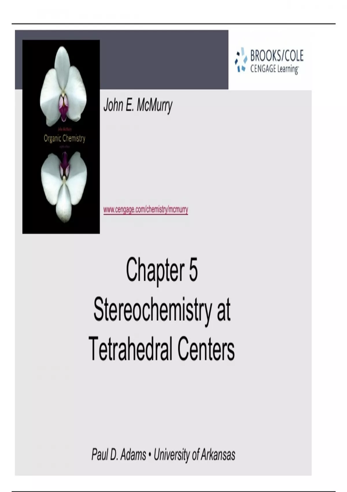 Stereochemistry at Tetrahedral Centers - Stuvia US