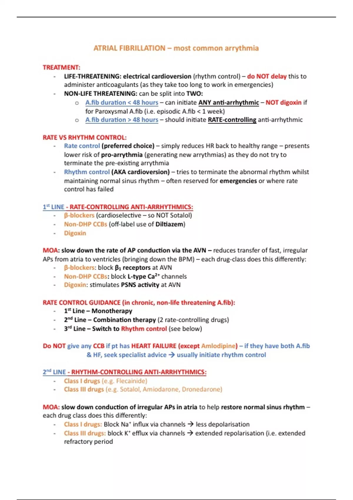 Summary BNF Chapter 2 Notes - Cardio. (Part 1) - GPhC Foundation ...