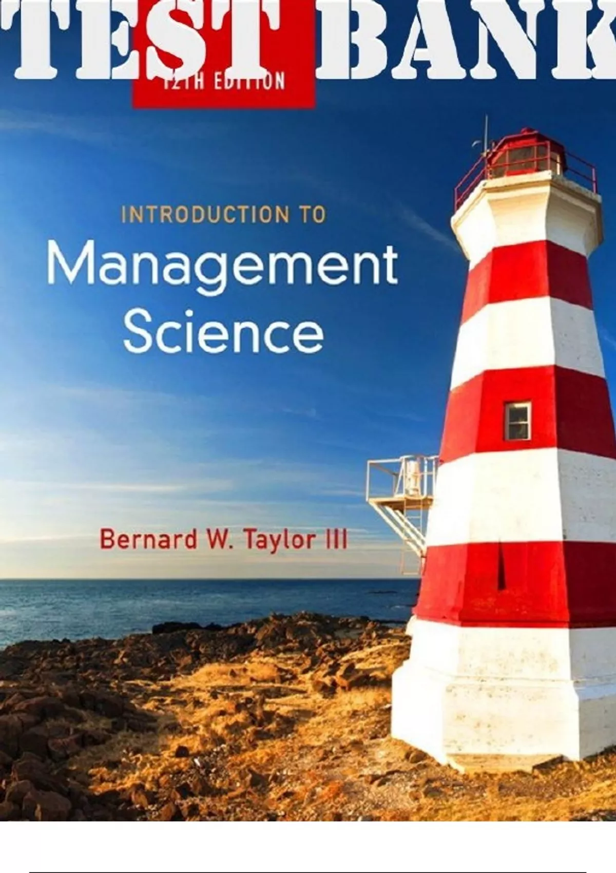 TEST BANK for Introduction to Management Science 12th Edition | All 16 ...