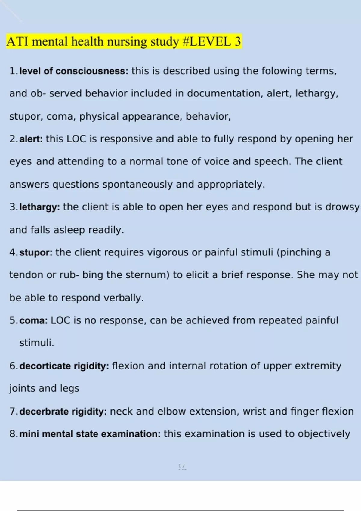 ATI Mental Health Retake #2: Level 3-Corrected Latest Update - ATI ...