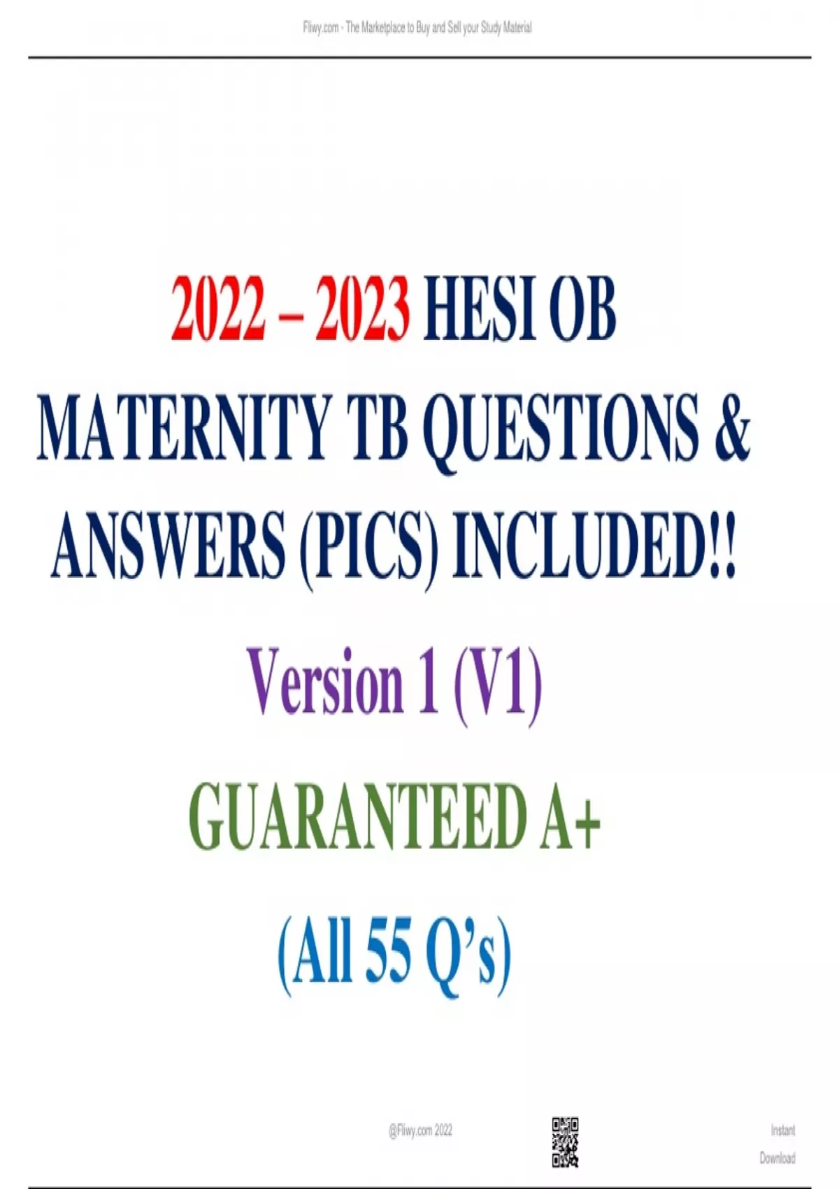 2022 – 2023 HESI OB MATERNITY TB QUESTIONS & ANSWERS (PICS) INCLUDED ...
