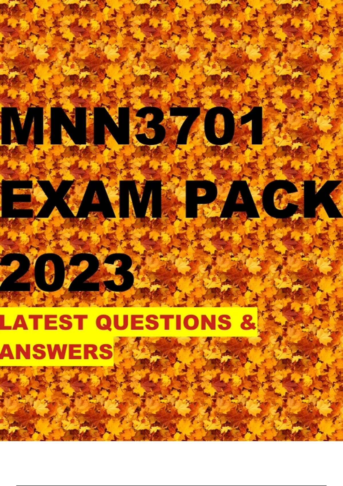 MNN3701 EXAM PACK 2023 - Mnn3701 - Stuvia SA