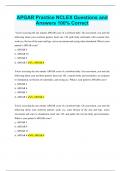 APGAR Practice NCLEX Questions and Answers 100% Correct - APGAR - Stuvia US