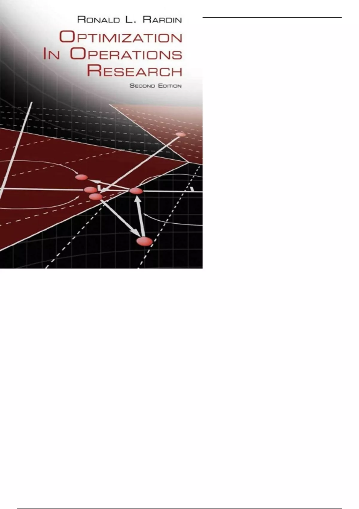 Optimization in Operations Research 2nd Edition Rardin Solutions Manual ...