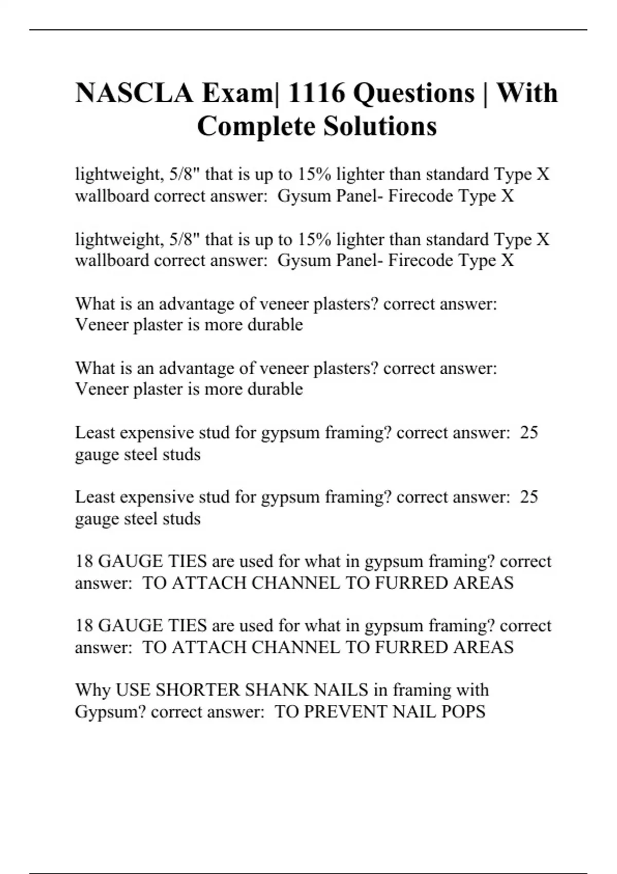 NASCLA Exam| 1116 Questions | With Complete Solutions - NASCLA - Stuvia US