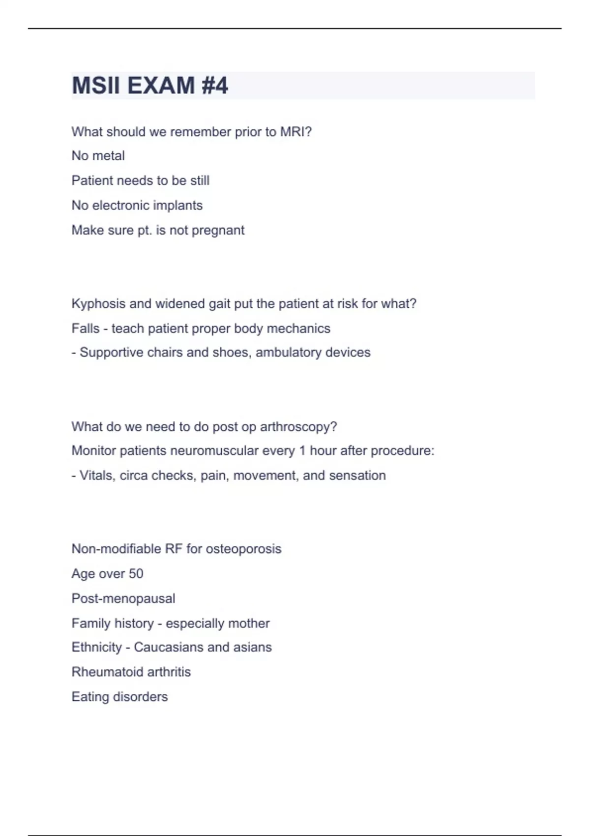 MSII EXAM Question and answers 2023/2024 verified to pass - MSII ...