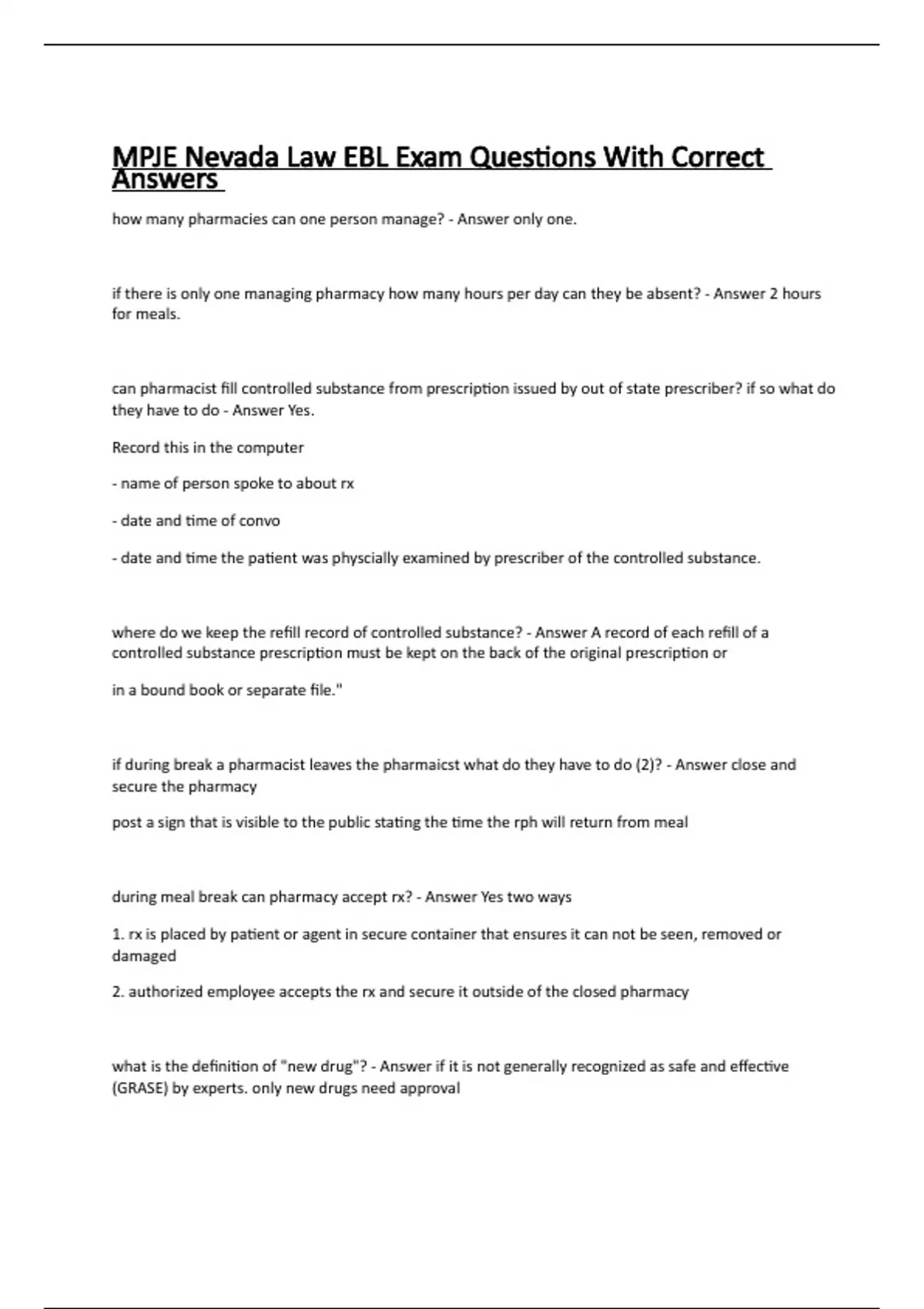 MPJE Nevada Law EBL Exam Questions With Correct Answers - MPJE Nevada ...