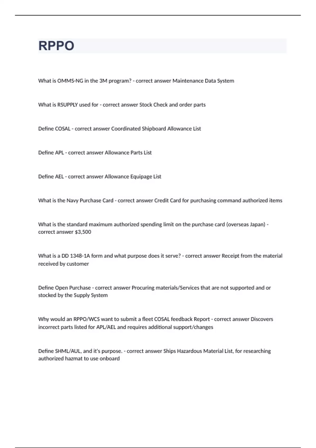 RPPO(question well answered)graded A+ 2023/2024 - RPPO - Stuvia US