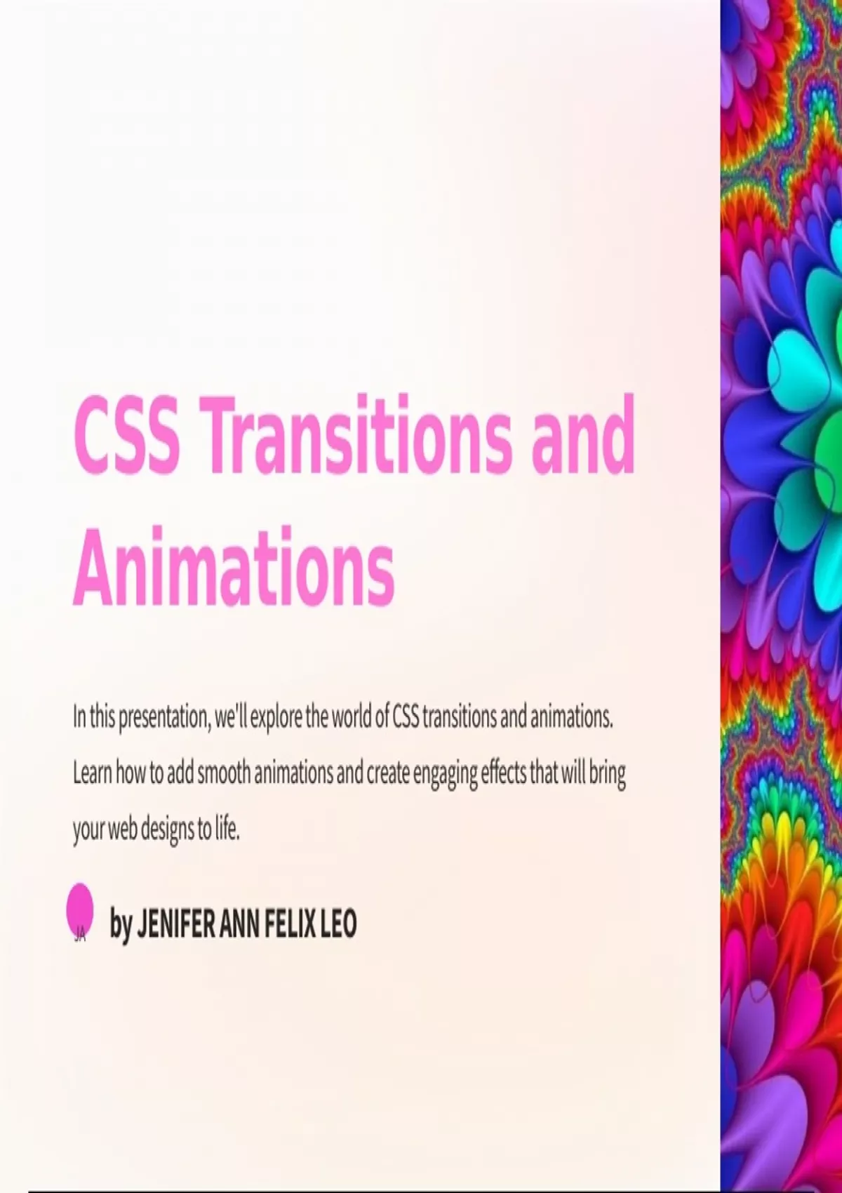 Css transitions and animations theory - Stuvia US