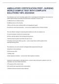 AMBULATORY CERTIFICATION PREP - NURSING WORLD SAMPLE TEST WITH COMPLETE ...