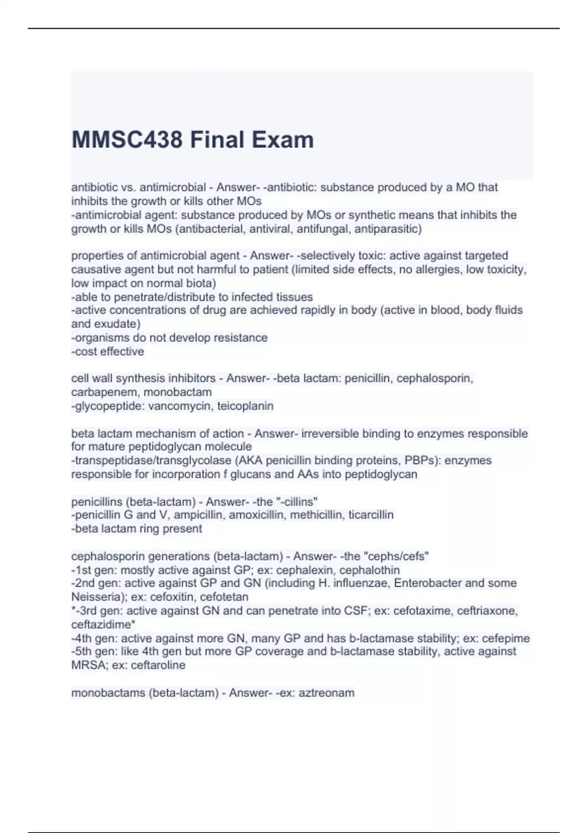 MMSC438 Final Exam Questions with correct Answers - MMSC 438 - Stuvia US