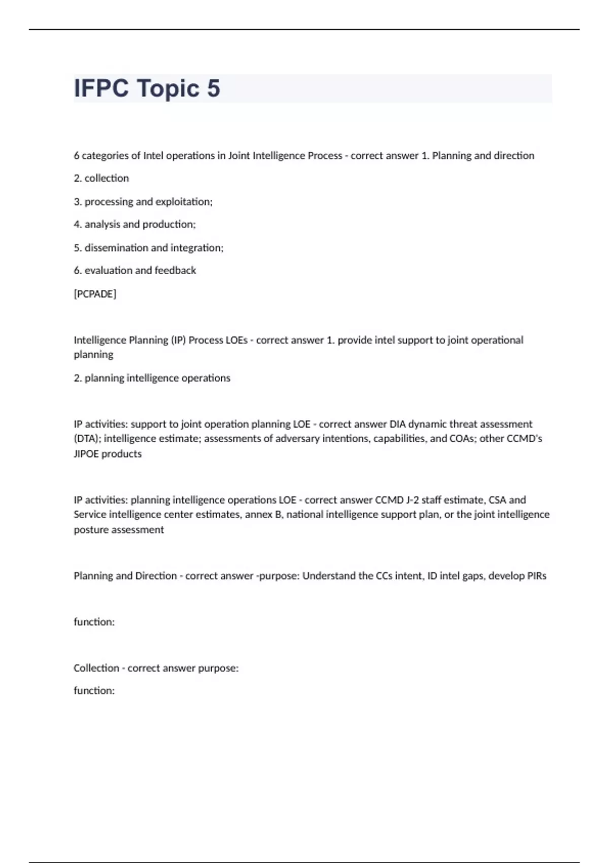 IFPC Topic 5 Question and answers correctly solved 2023/2024 - IFPC ...