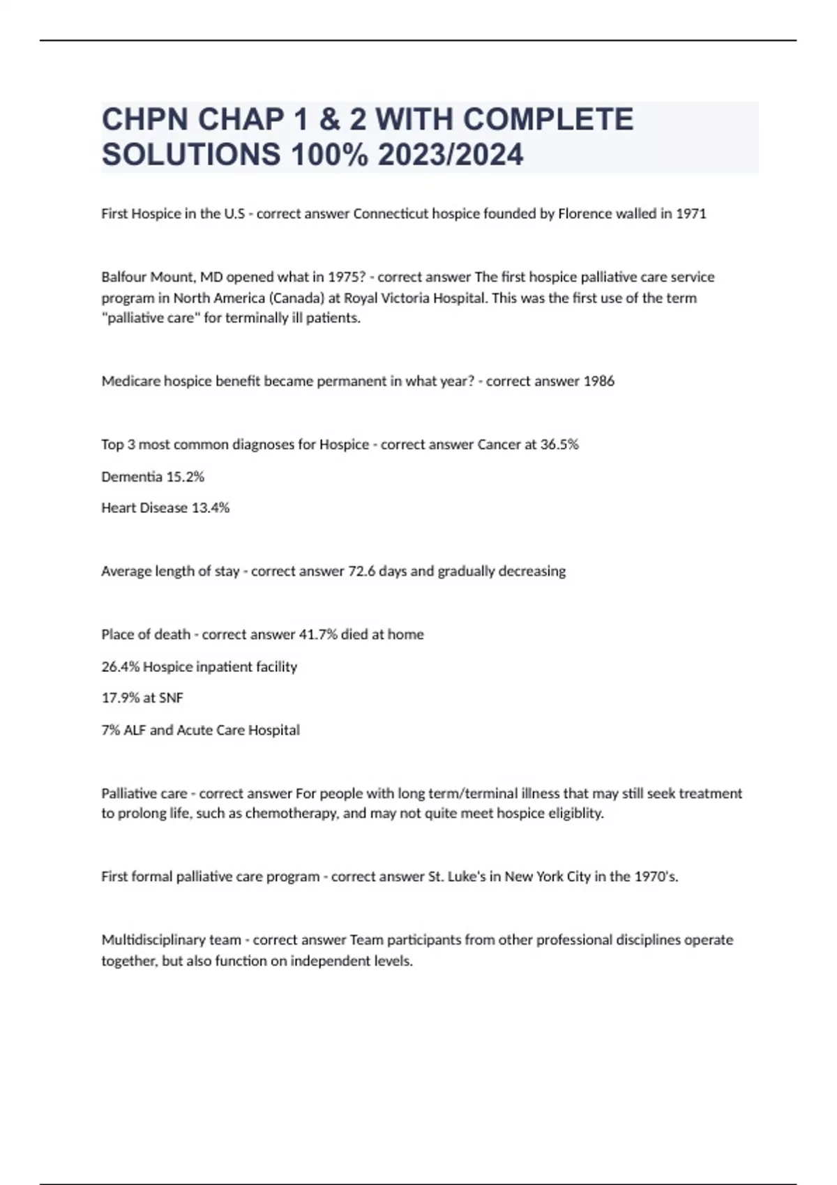 CHPN CHAP 1 & 2 WITH COMPLETE SOLUTIONS 100% 2023/2024 - CHPN Prep ...