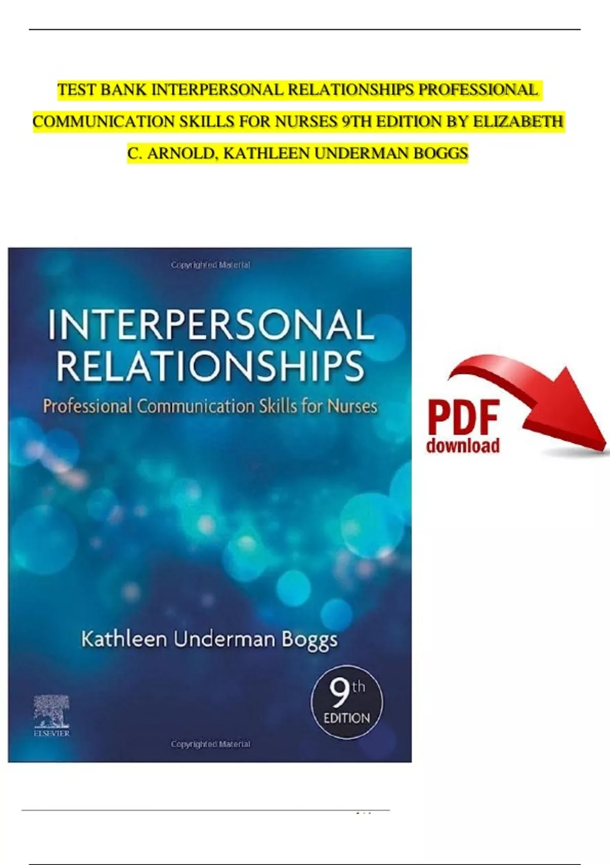 Test Bank For Interpersonal Relationships Professional Communication ...
