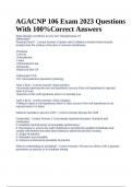 AGACNP 106 Exam 2023 Questions With 100%Correct Answers. - AGACNP ...