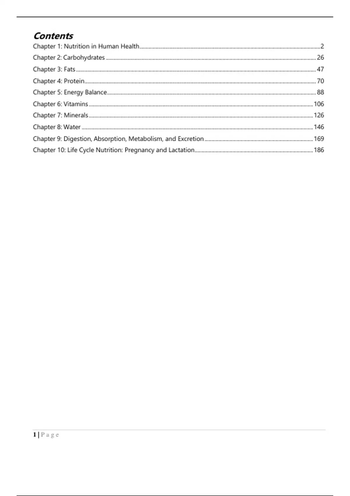 Test Bank Lutz’s Nutrition and Diet Therapy 6th Edition Mazur Litch ...