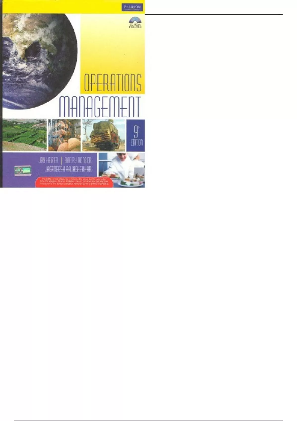 Operations Management 9Th Edition by Heizer Render - Test Bank ...