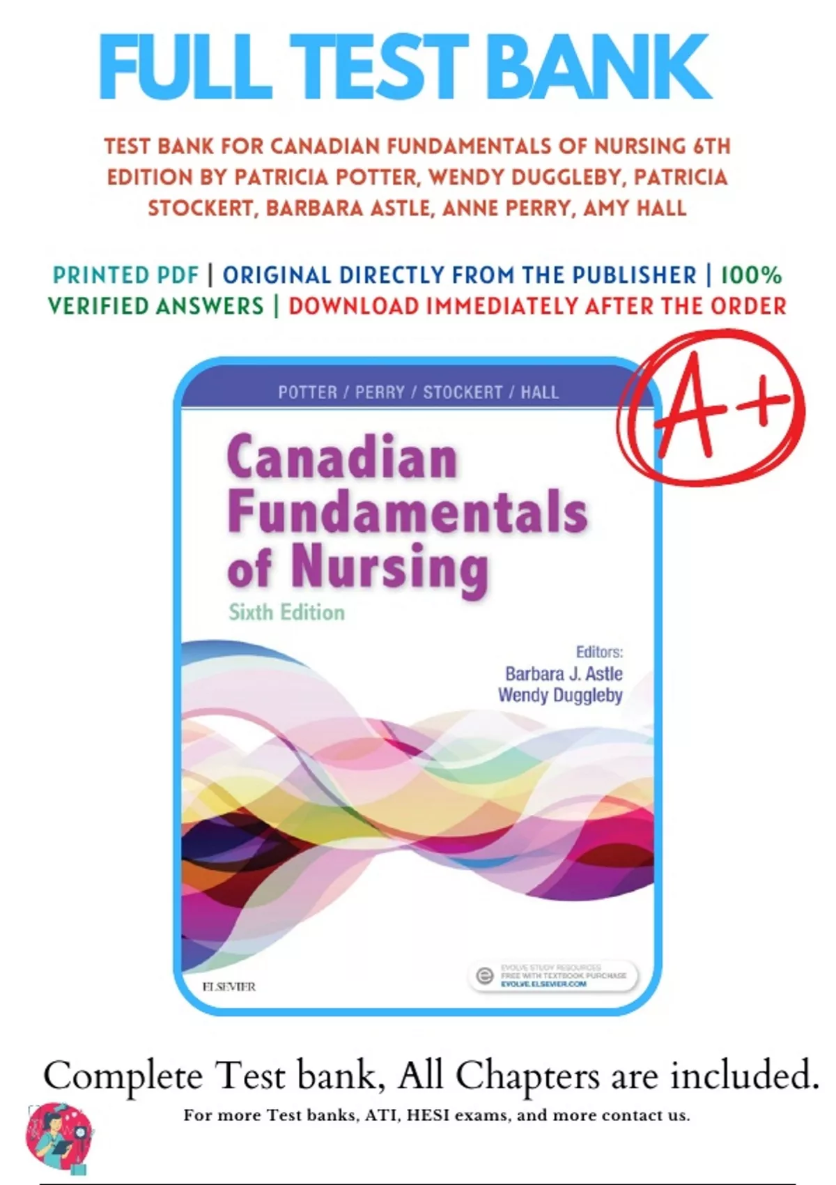 Test Bank for Canadian Fundamentals of Nursing 6th Edition by Potter ...