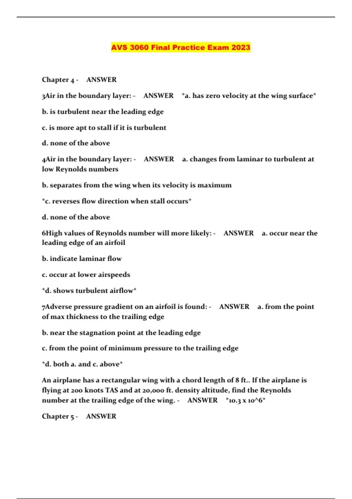 AVS 3060 Final Practice Exam 2023 - AVS 3060 - Stuvia US