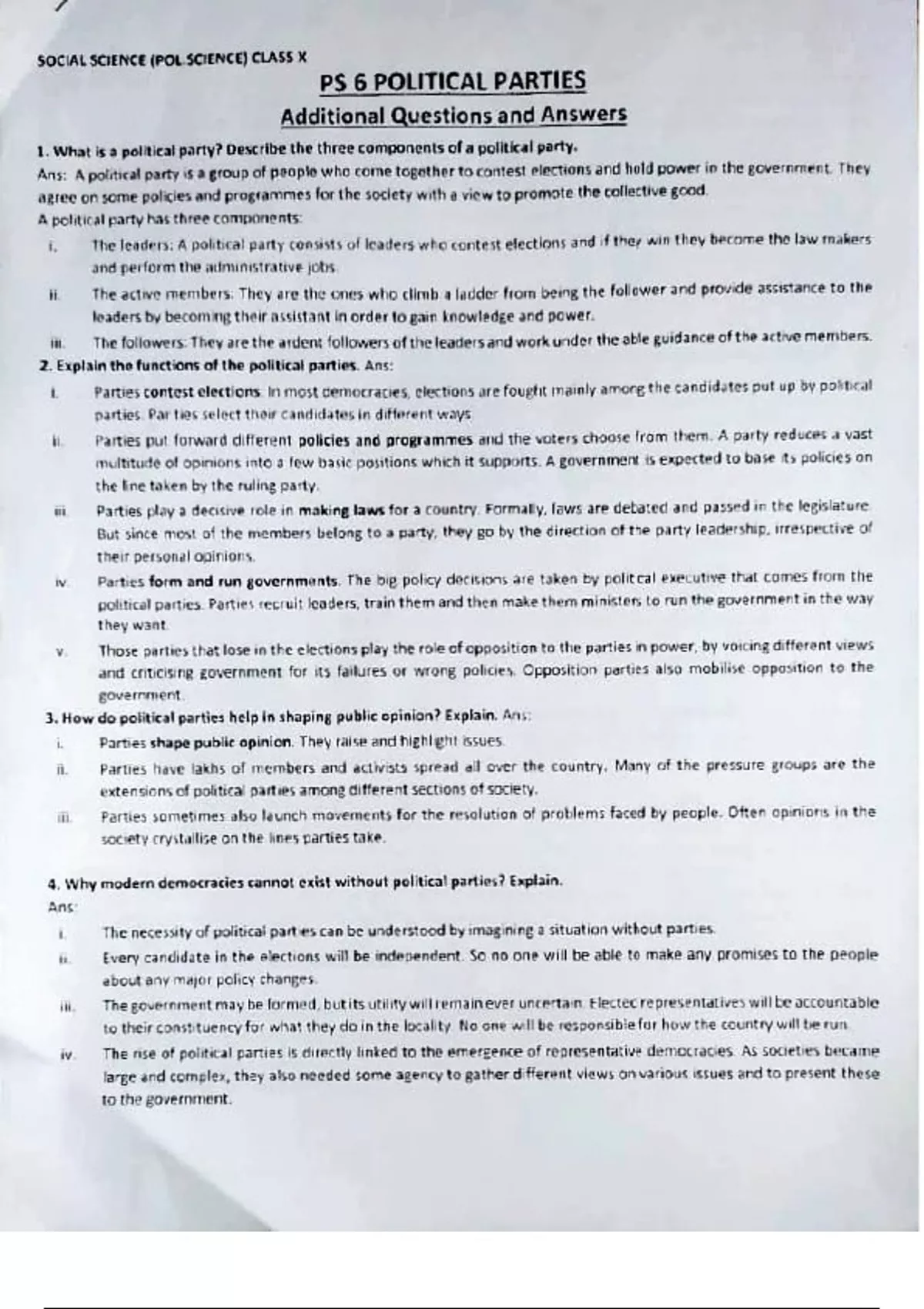 Class 10 social Science NOTES - Stuvia US