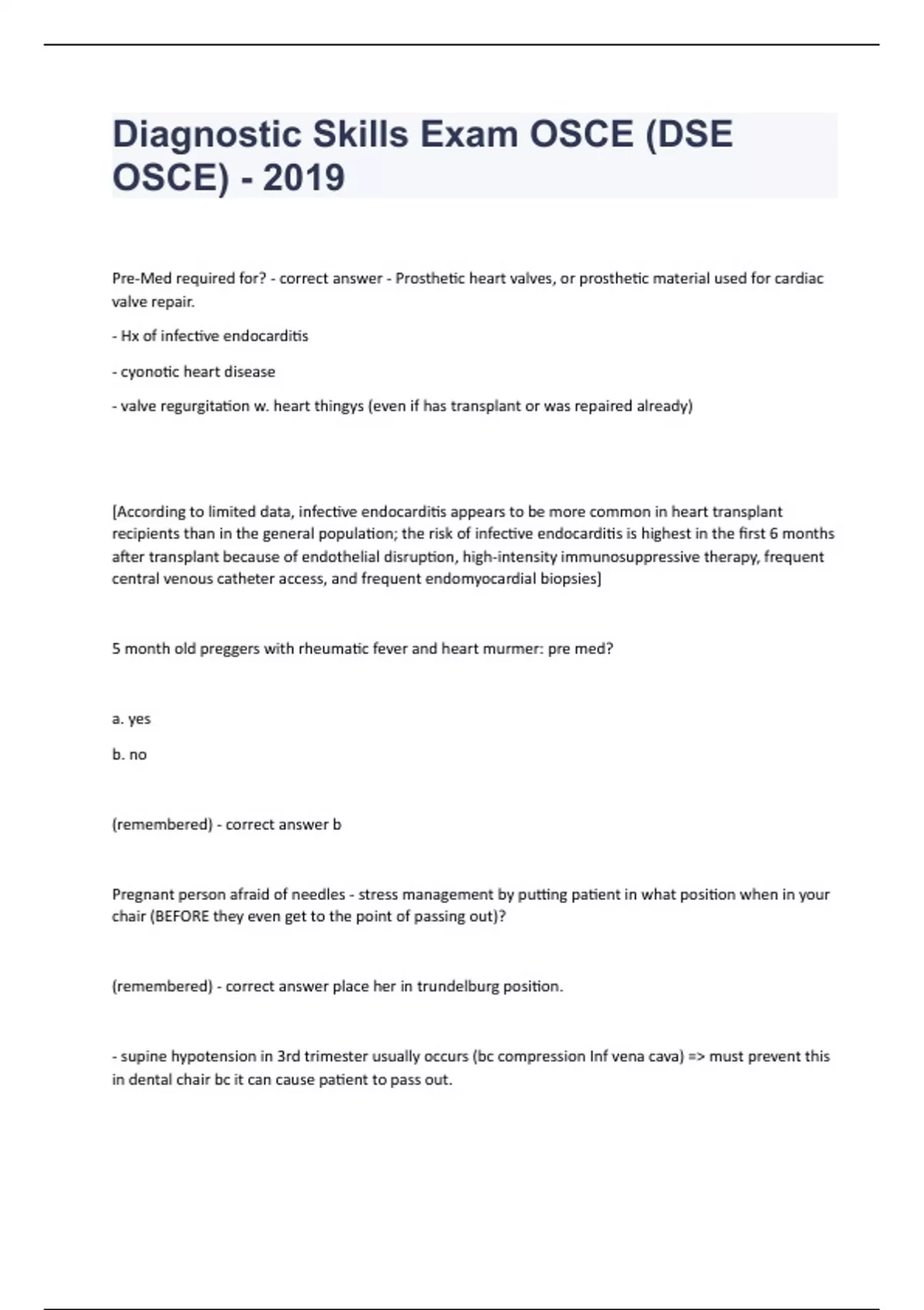 Diagnostic Skills Exam Osce Dse Osce Question And Answers Correctly Solved 2023 2024 Adex