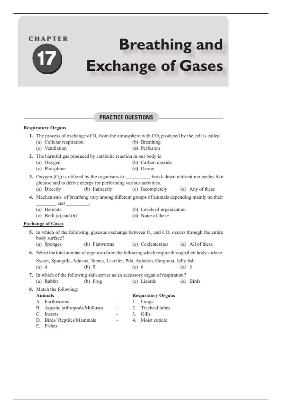 NEET Class 11 Biology - Breathing and Exchange of Gases Chapter ...