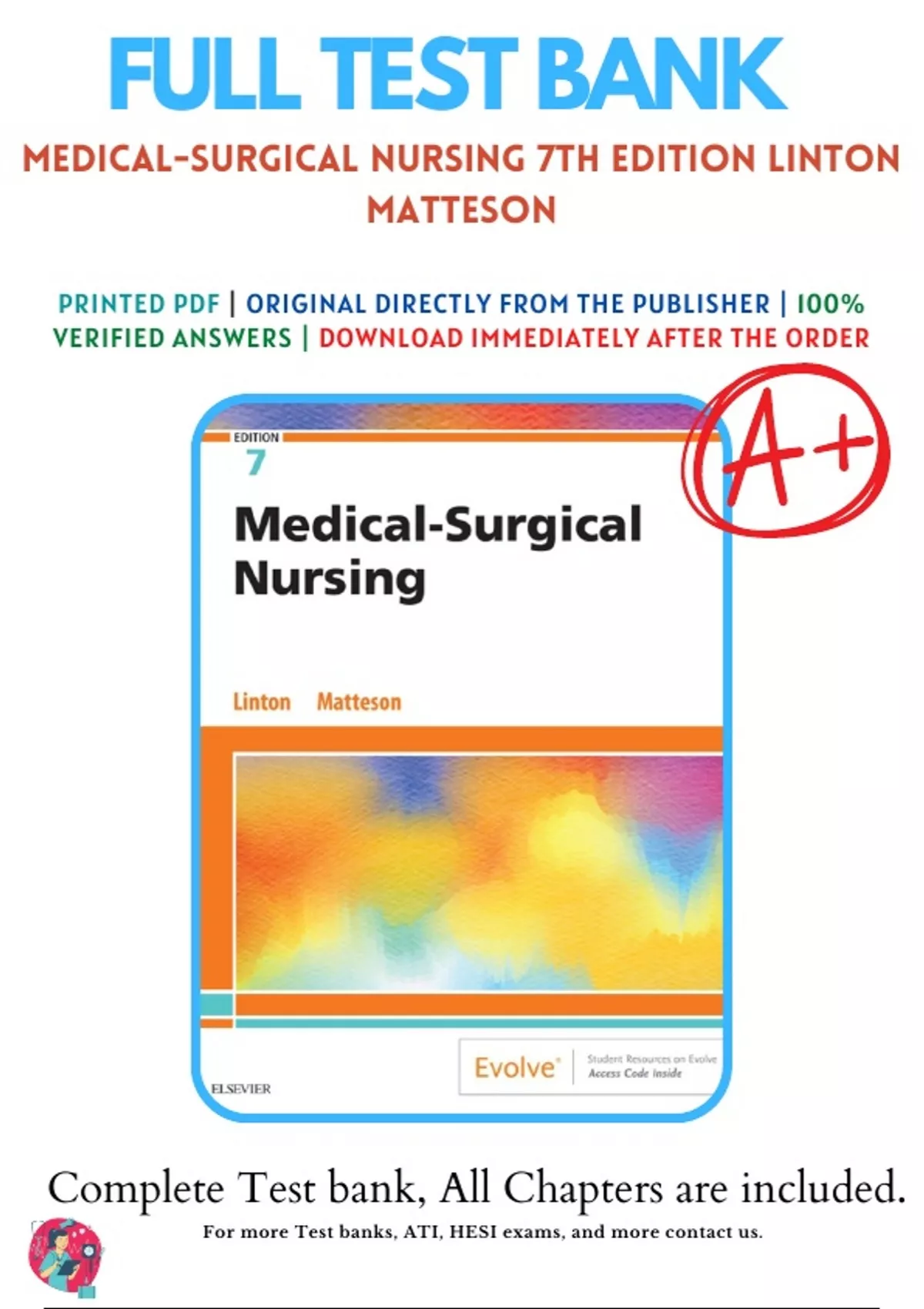Test Bank for Medical Surgical Nursing 7th Edition Linton Mary Matteson ...