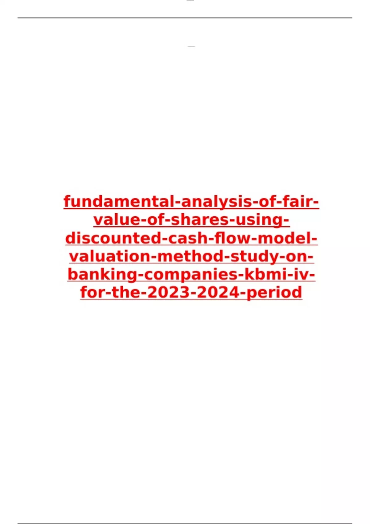 Summary fundamental-analysis-of-fair-value-of-shares-using-discounted ...