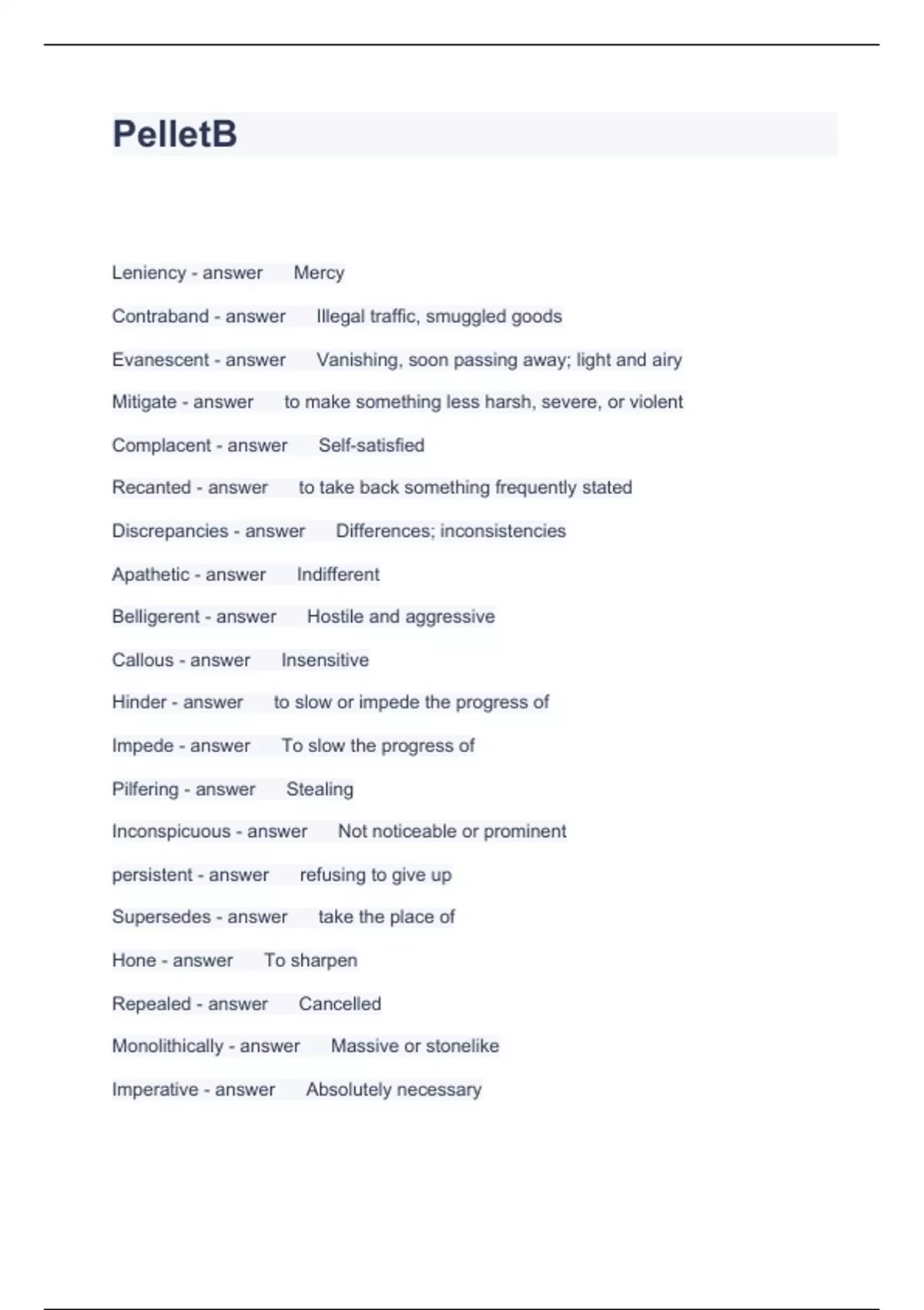 PelletB Questions and Answers 2023 - PELLETB - Stuvia US