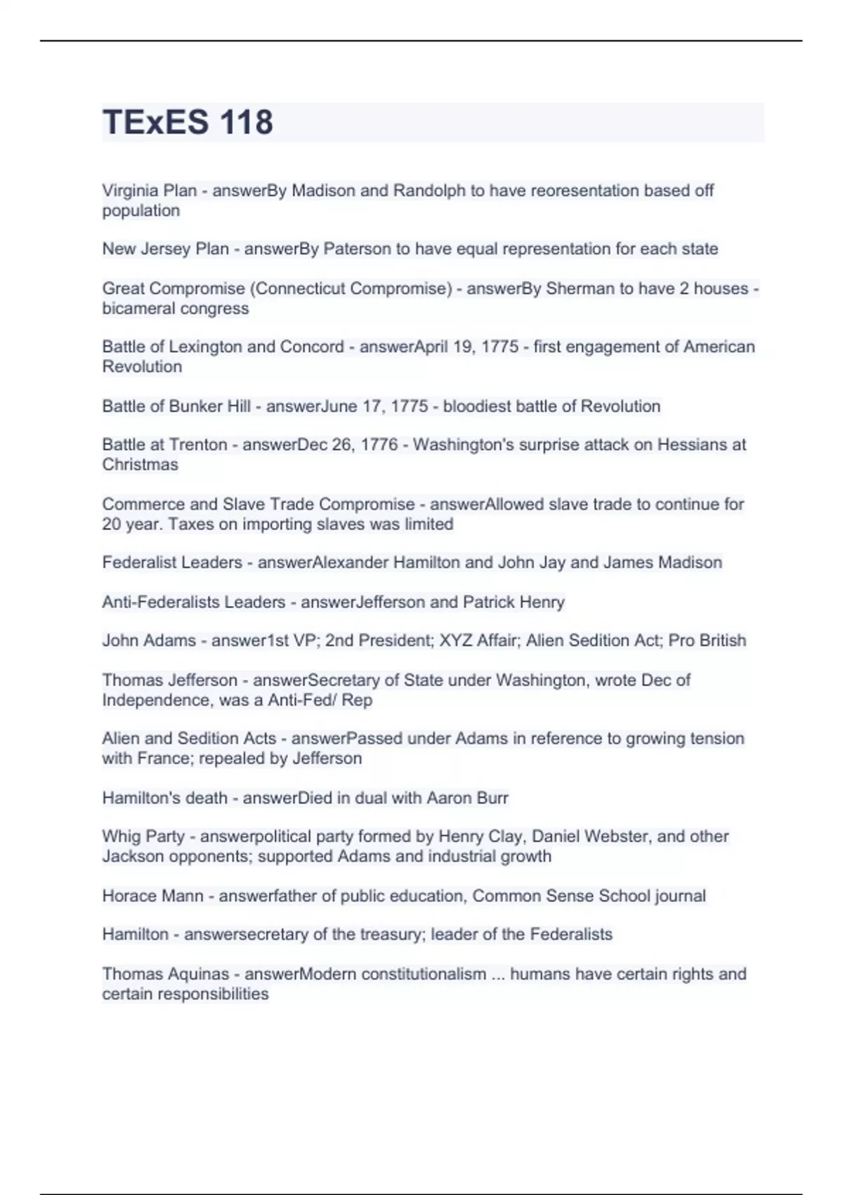 TExES 118.Tests with questions and answers - TEXES - Stuvia US