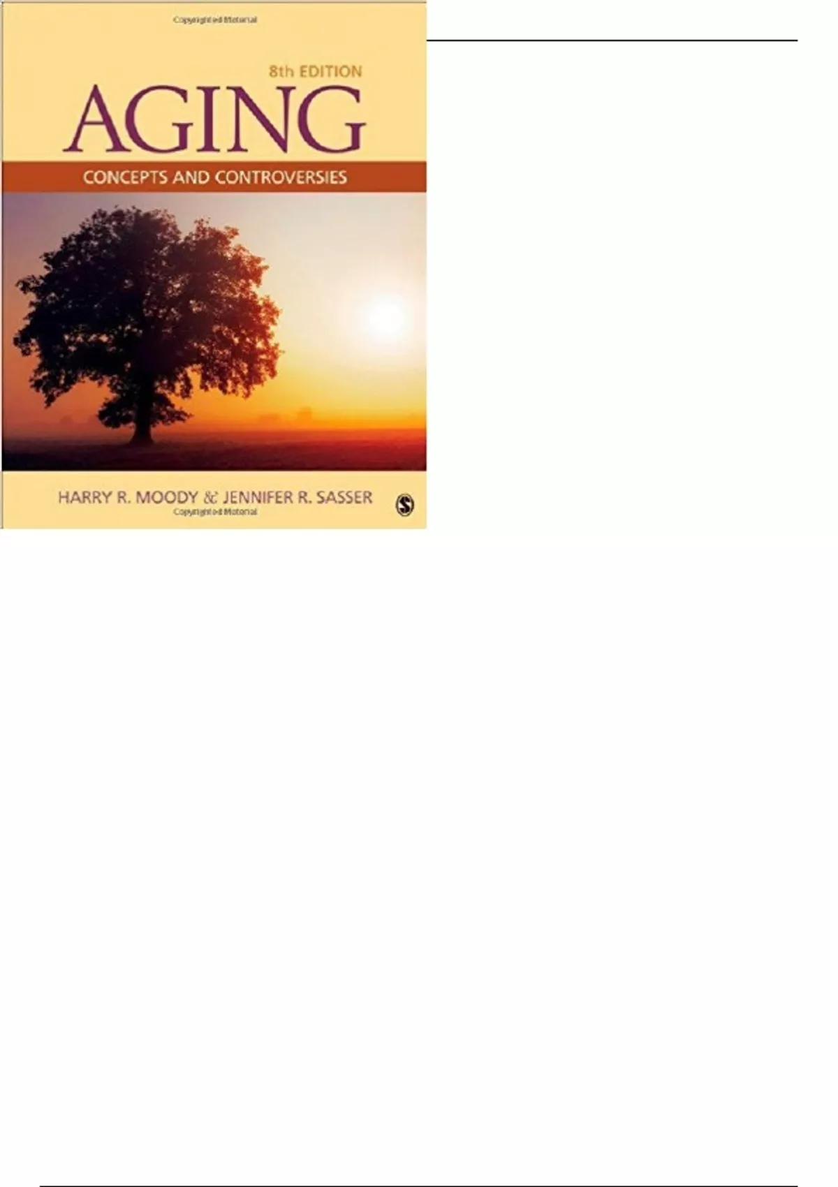 Aging Concepts And Controversies 8th Edition by Harry R. Moody -Test ...