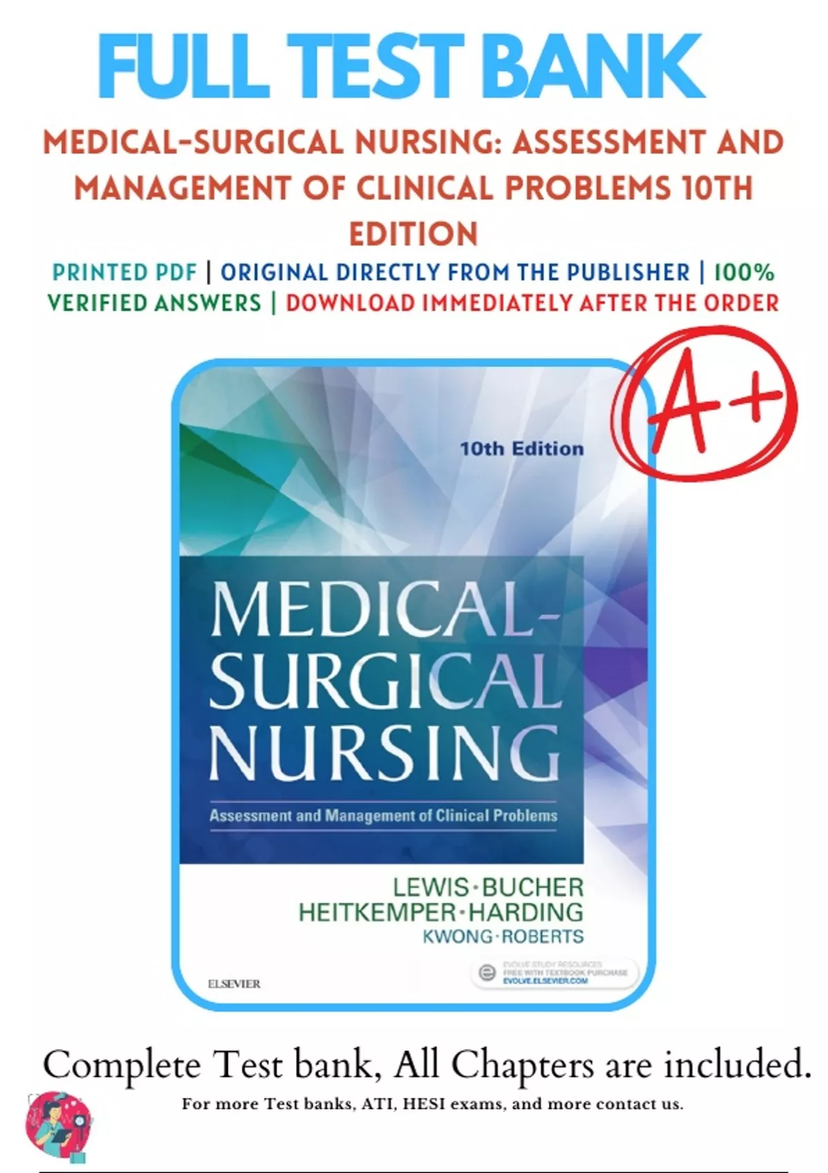 Test Bank For Lewis Medical Surgical Nursing, 10th Edition (Lewis, 2017 ...
