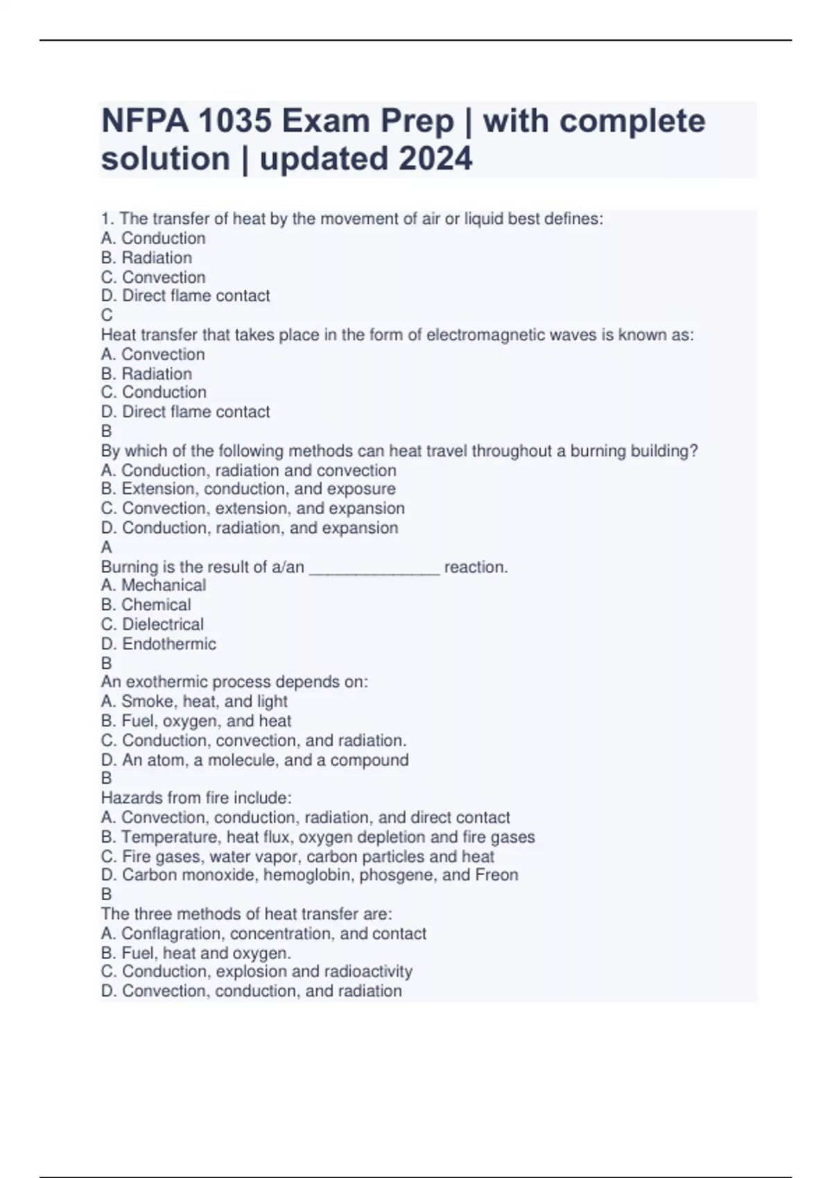 NFPA 1035 Exam Prep | with complete solution | updated 2024 - NFPA 1035 ...