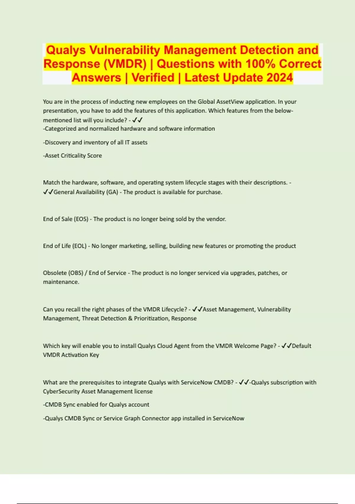 Qualys Vulnerability Management Detection and Response (VMDR ...